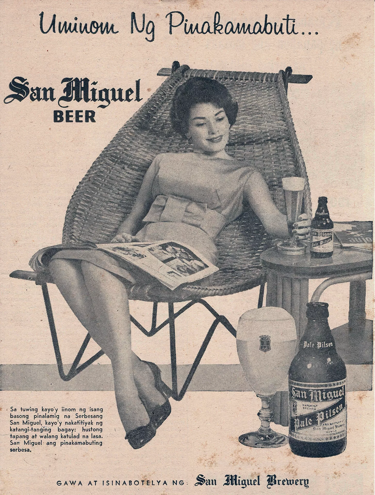 San Miguel Pale Pilsen “Uminom ng Pinakamabuti” print ad | San Miguel Archive